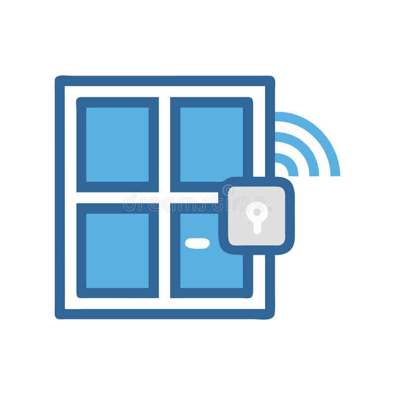 Functional Window Lock Icon for Safety Stock Illustration ...