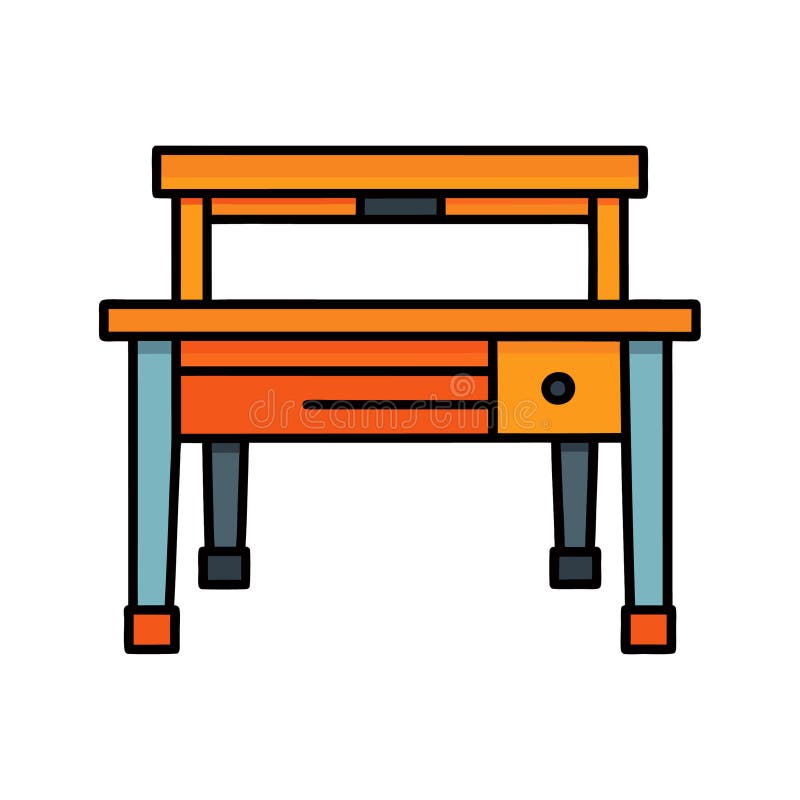 Functional Workbench for Creative Projects Stock Image - Illustration ...