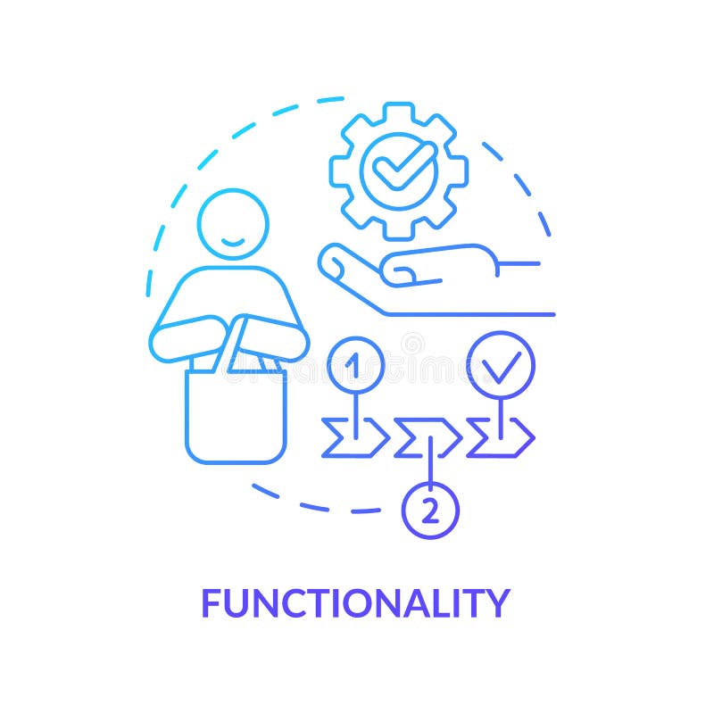 Functionality Blue Gradient Concept Icon Stock Vector - Illustration of ... Functionality Blue Gradient Concept Icon Stock Vector - Illustration of ...