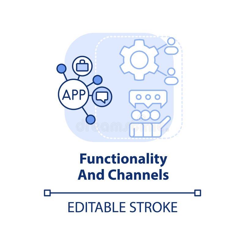 Functionality and Channels Light Blue Concept Icon Stock Vector ... Functionality and Channels Light Blue Concept Icon Stock Vector ...