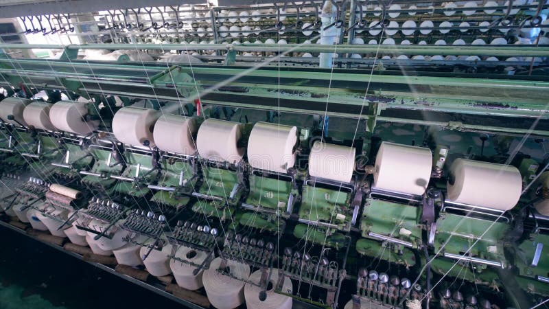 Functioning Equipment of a Garment Factory. Textiles Production Line ...