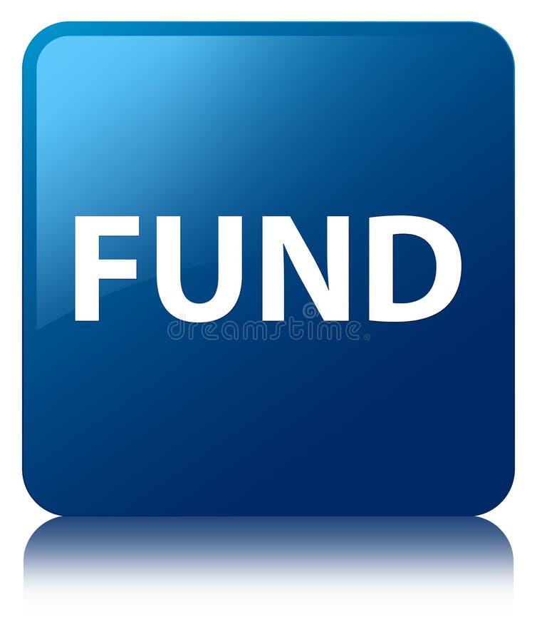 Fund blue square button stock illustration. Illustration of funding ...