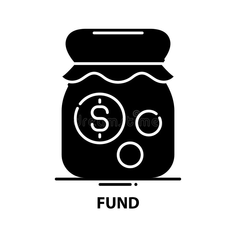 Fund Icon, Black Vector Sign with Editable Strokes, Concept ...