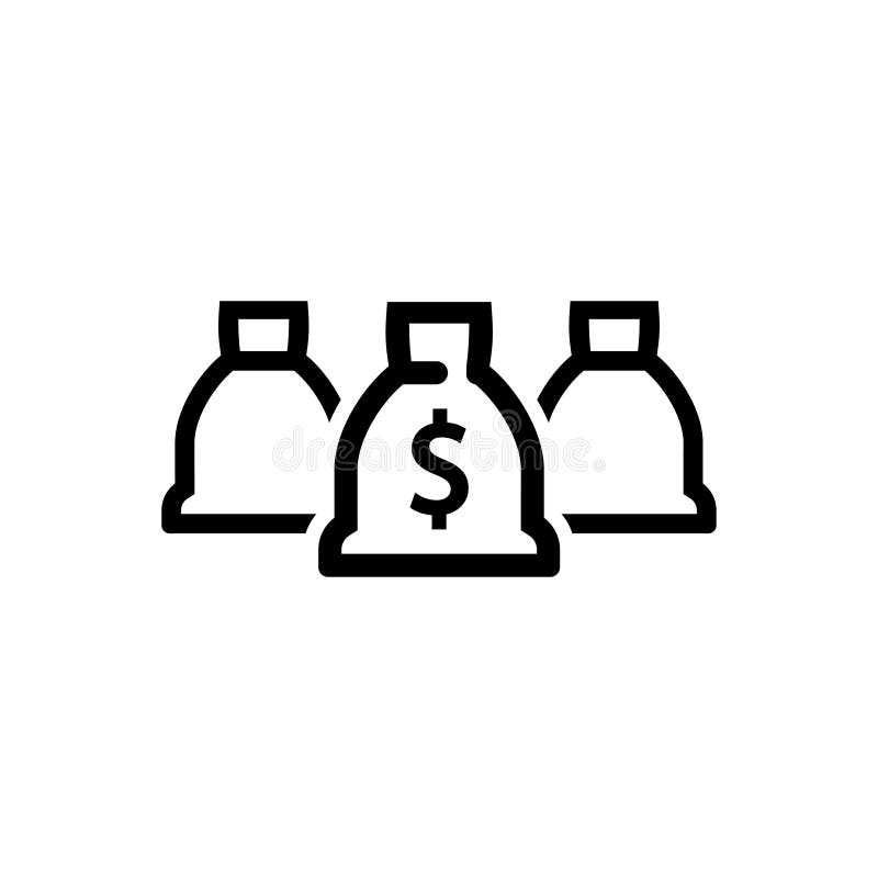 Fund Icon, Black Vector Sign with Editable Strokes, Concept ...