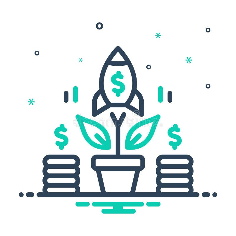 Mix Icon for Fund, Income and Growth Stock Vector - Illustration of ...