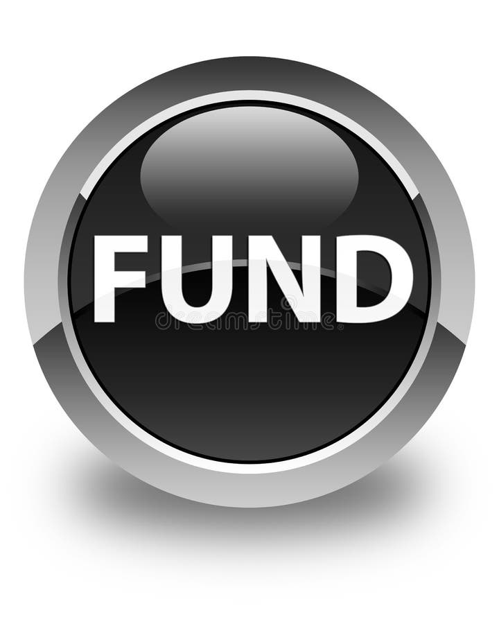 Fund Glossy Black Round Button Stock Illustration - Illustration of ...