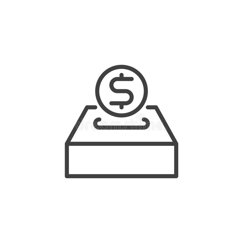 Fund line icon stock illustration. Illustration of cash - 375334532
