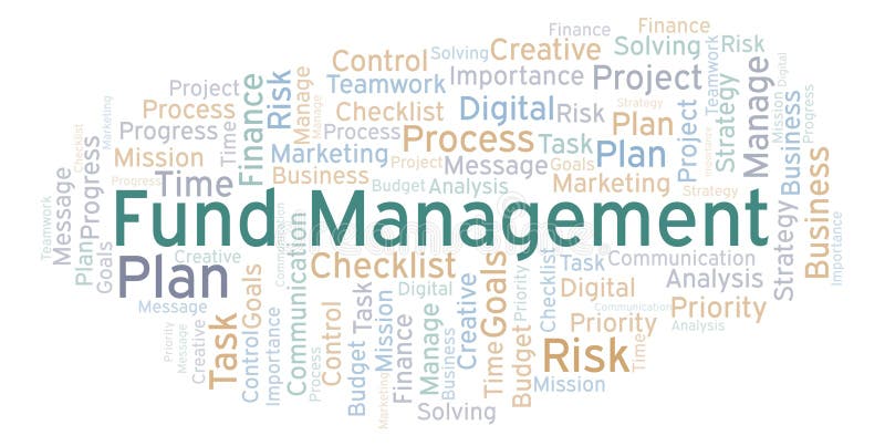 Fund Management Word Cloud, Made with Text only. Stock Illustration ...