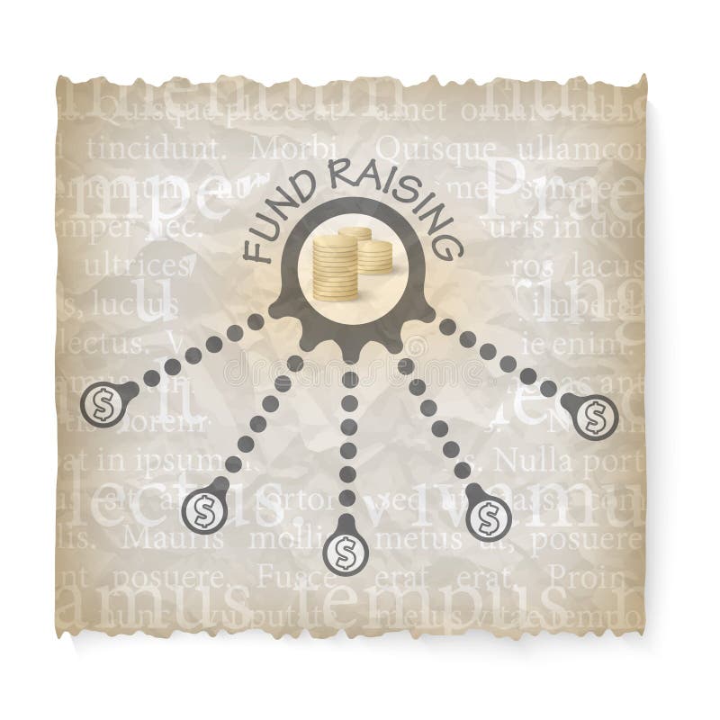 Fund raising stock vector. Illustration of backdrop, abstract - 74589322