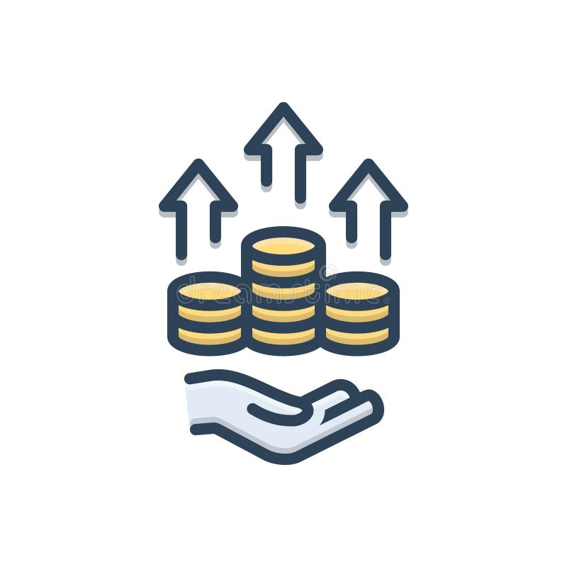 Color Illustration Icon for Fund Raising, Fund and Benefit Stock ...
