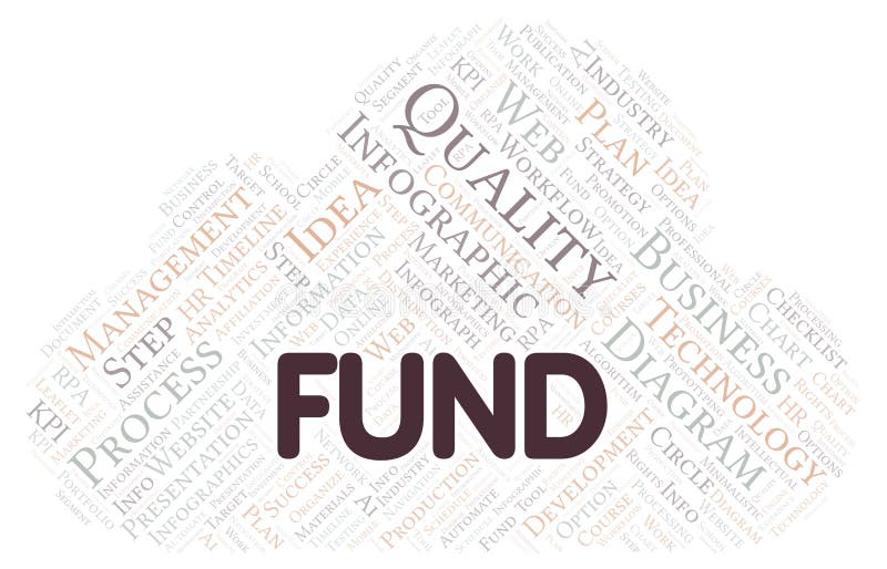 Fund Typography Word Cloud Create with the Text only. Stock ...