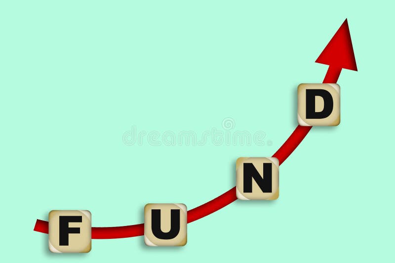 Fund Word with Up Arrow for Business Concept Stock Illustration ...