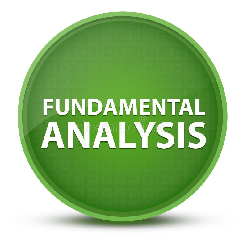 Fundamental Analysis Luxurious Glossy Green Round Button Abstract Stock ...