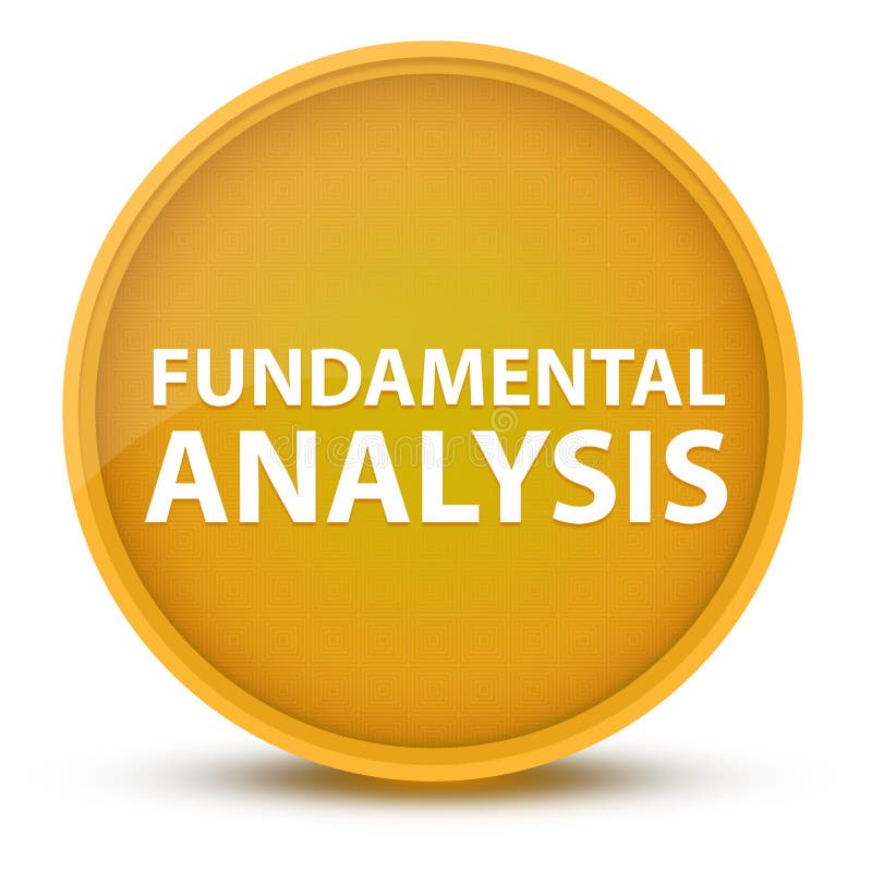 Fundamental Analysis Luxurious Glossy Yellow Round Button Abstract ...