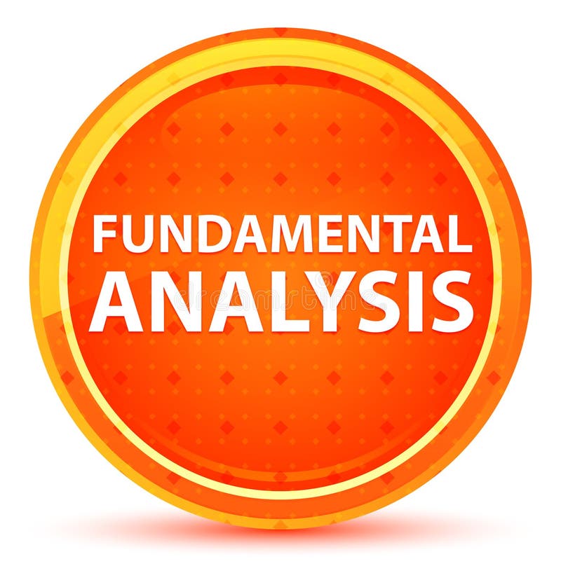 Fundamental Analysis Natural Orange Round Button Stock Illustration ...