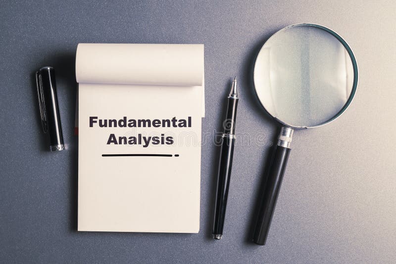 Fundamental Analysis on Notepad Stock Image - Image of development ...