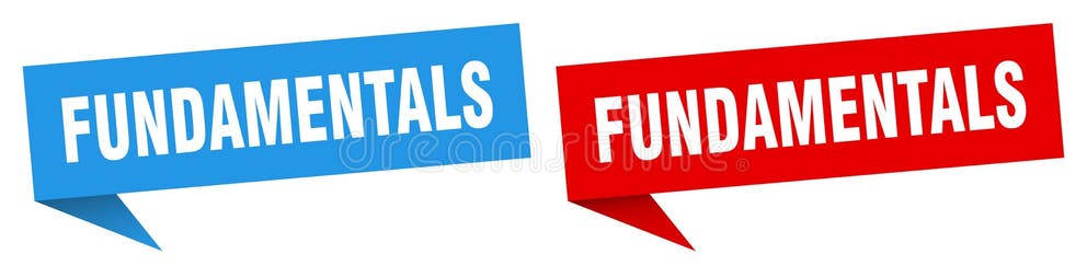 Fundamentals Banner. Fundamentals Speech Bubble Label Set Stock Vector ...
