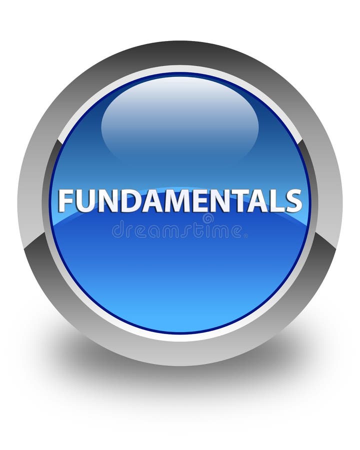 Fundamentals Glossy Blue Round Button Stock Illustration - Illustration ...