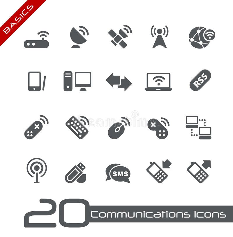 Fundamentos Sin Hilos De // De Los Iconos De Las Comunicaciones ...