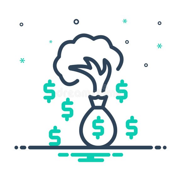 Mix Icon for Funded, Hoard and Pile Stock Vector - Illustration of ...