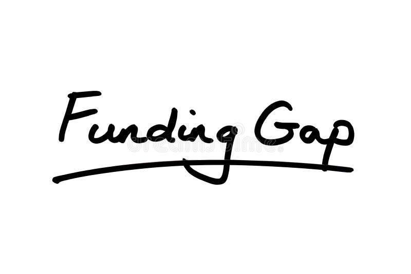 FUNDING GAP stock illustration. Illustration of finances - 86250956
