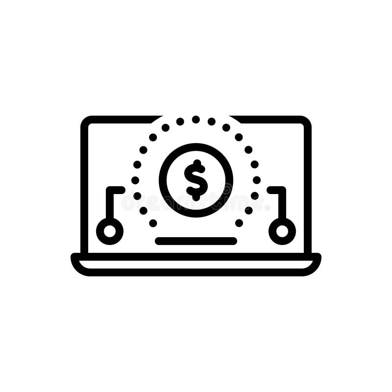 Black Line Icon for Funding Platform, Funding and Website Stock ...
