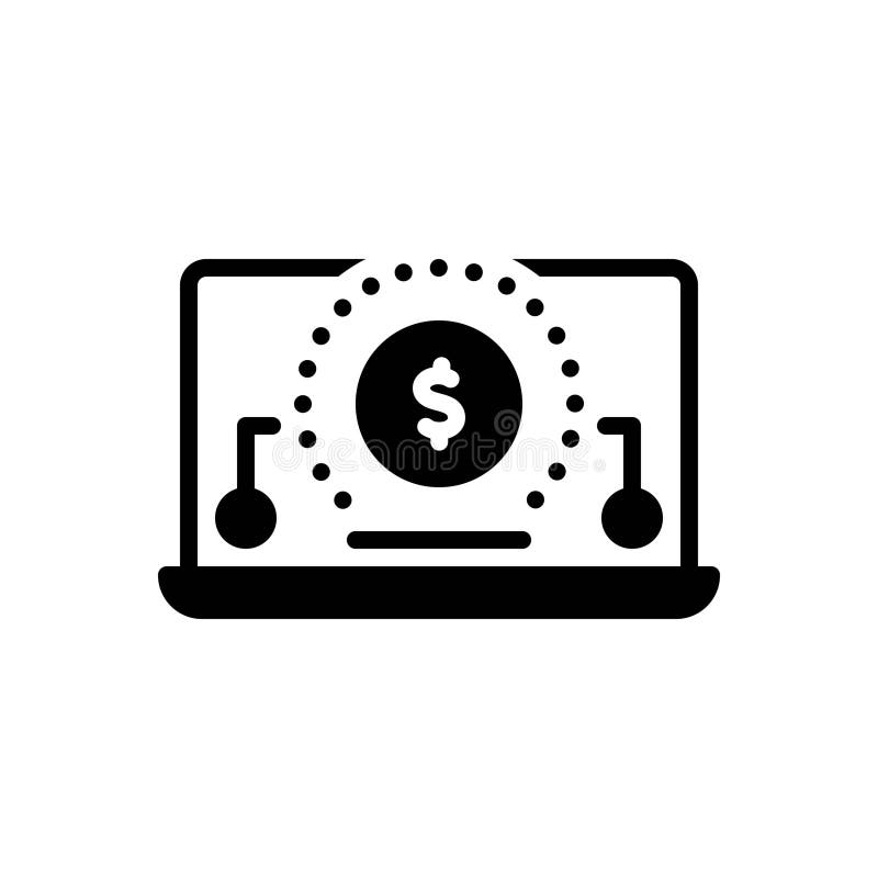 Black Solid Icon for Funding Platform, Funding and Economy Stock ...