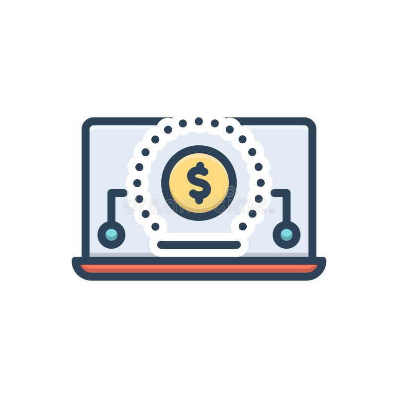 Color Illustration Icon for Funding Platform, Funding and Economy Stock ...