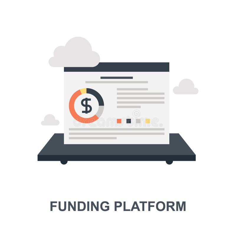 Funding Platform Icon Concept Stock Vector - Illustration of flat ...