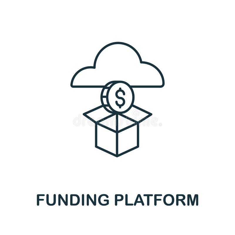 Funding Platform Icon from Crowdfunding Collection. Simple Line Funding ...
