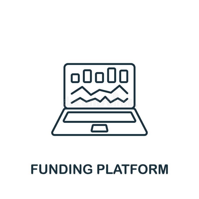 Funding Platform Icon. Line Simple Crowdfunding Icon for Templates, Web ...