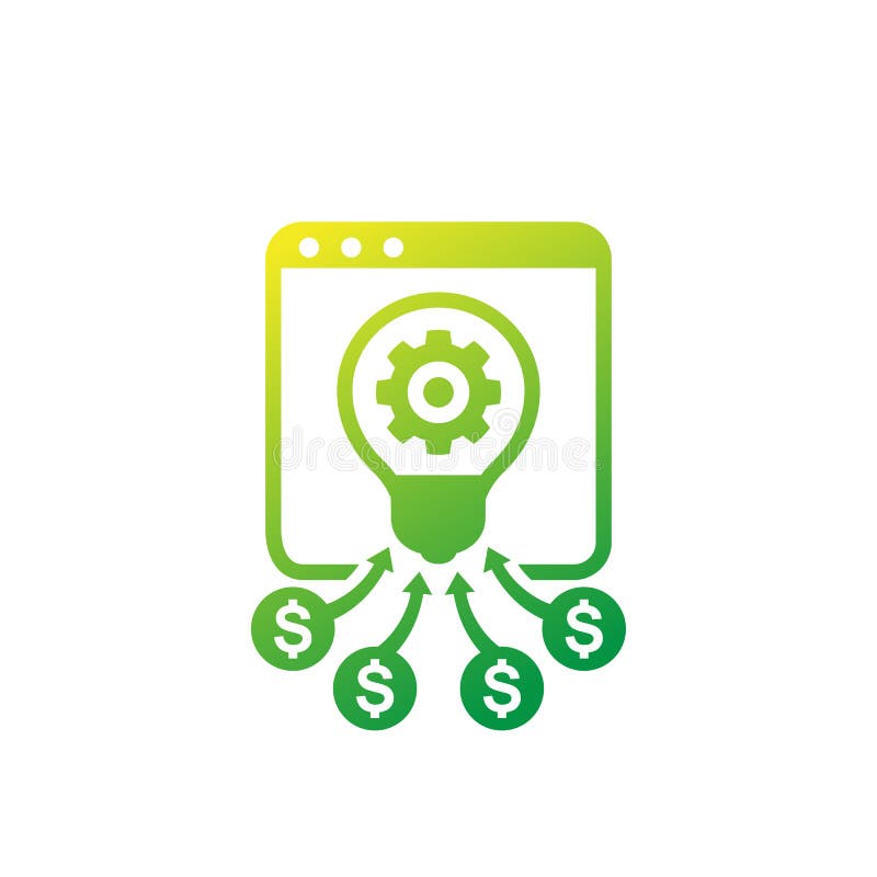 Funding Platform Icon on White Stock Vector - Illustration of project ...