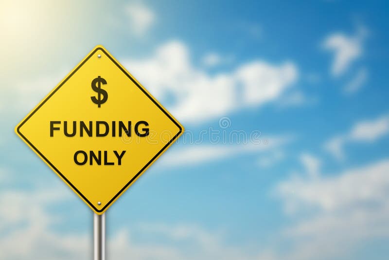 Funding road sign stock image. Image of backing, skies - 40413127