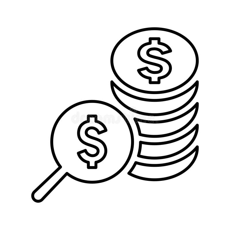 Funding Source Finding Icon. Line, Outline Design Stock Illustration ...
