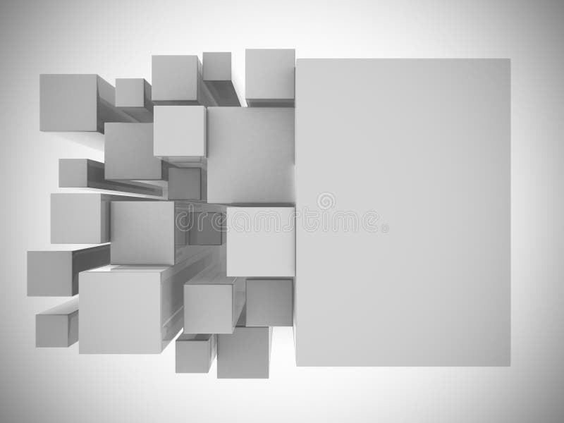 Fundo 3d abstrato branco ilustração stock. Ilustração de fundo - 24125152