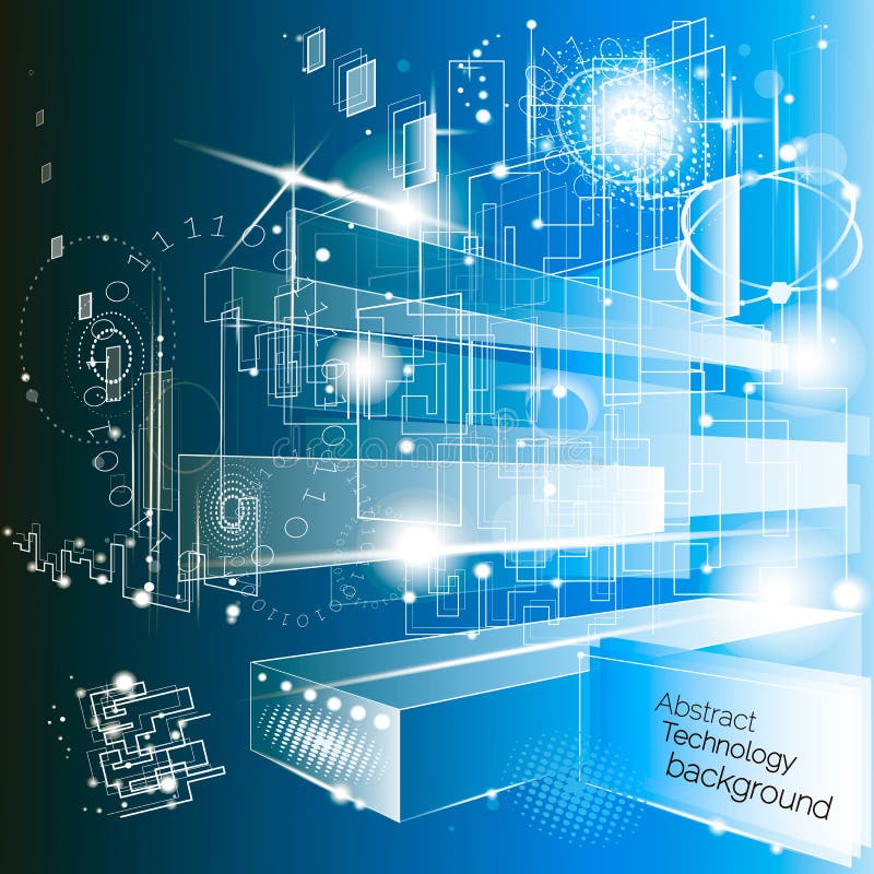 Fundo Do Sumário Da Informática Do Negócio Ilustração Stock ...