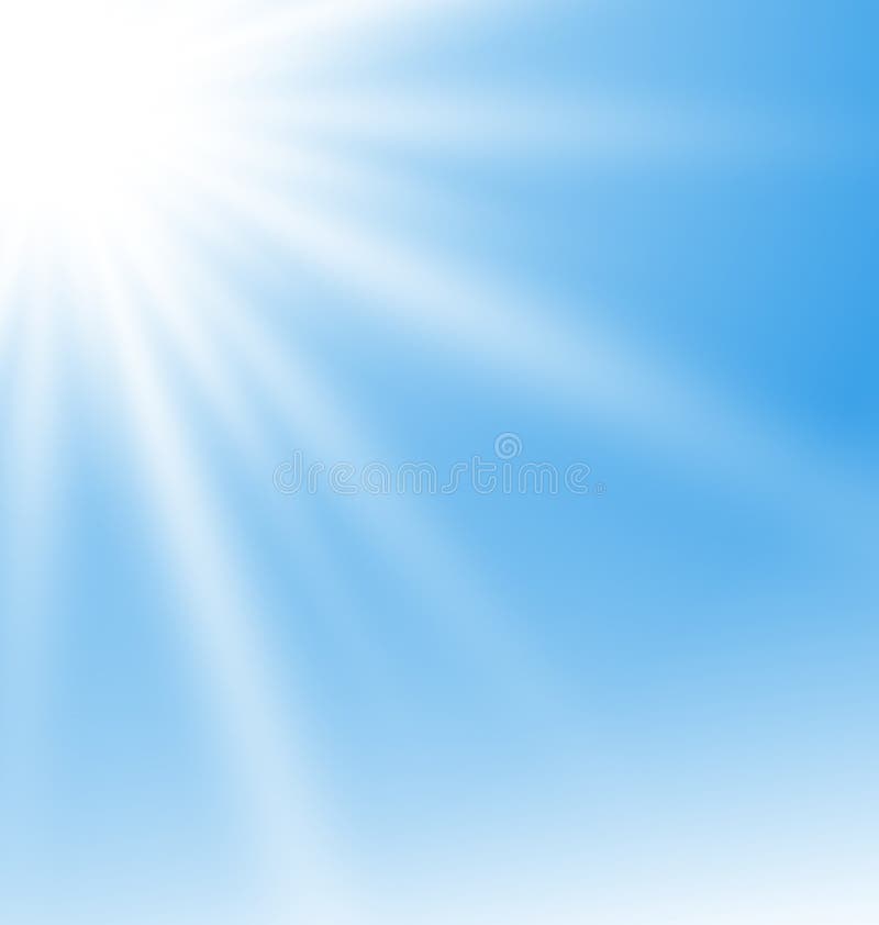 Fundo Azul Abstrato Com Raios De Sun Ilustração Stock - Ilustração de ...
