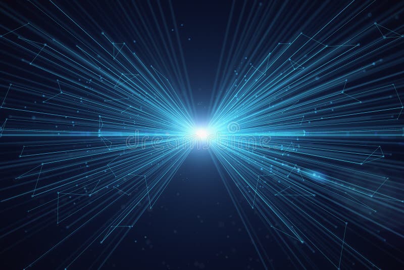 Fundo Azul Abstrato Do Raio Ilustração Stock - Ilustração de energia ...