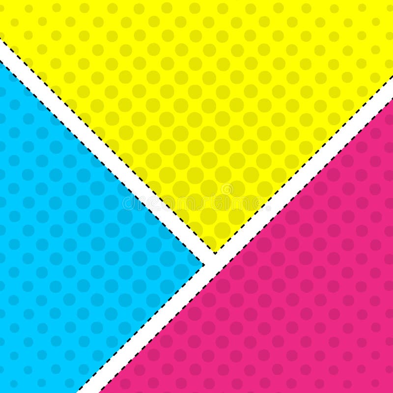 Fundo Azul Amarelo E Rosa Com Textura De Meio Tom Ilustração Stock ...