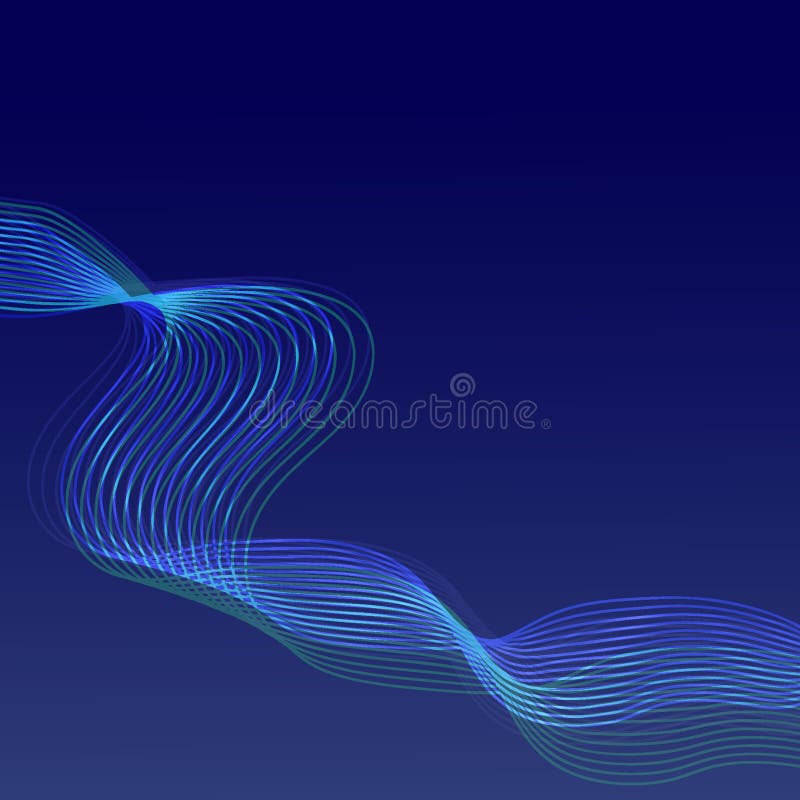 Fundo Azul Com Linha Ondulada Ilustração do Vetor - Ilustração de forma ...