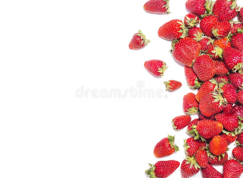 Fundo Branco Com Morango Fresca Foto de Stock - Imagem de vitamina ...