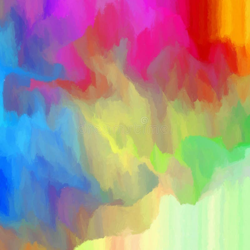 Fundo Abstrato E Colorido - Pintura Digital Ilustração Stock ...