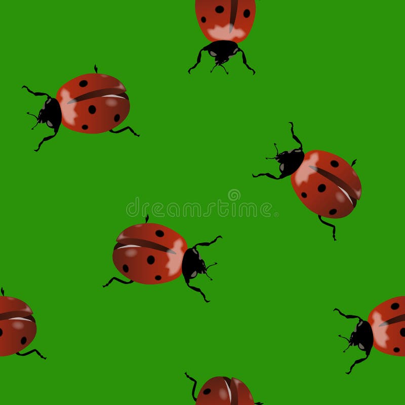 Fundo com ladybugs ilustração do vetor. Ilustração de wallpaper - 18952716