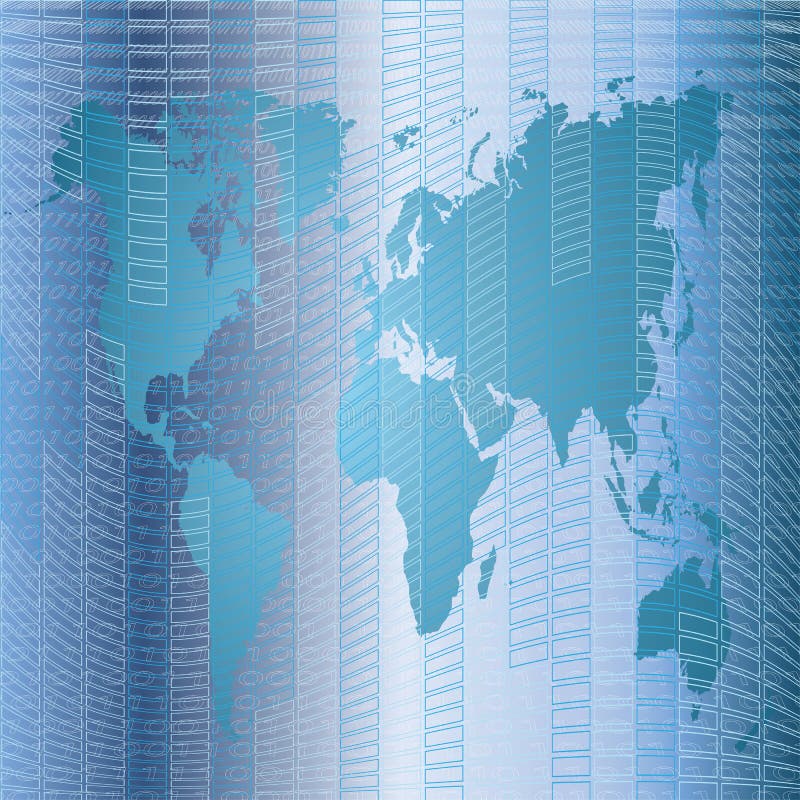 Fundo com mapa de mundo ilustração do vetor. Ilustração de global ...