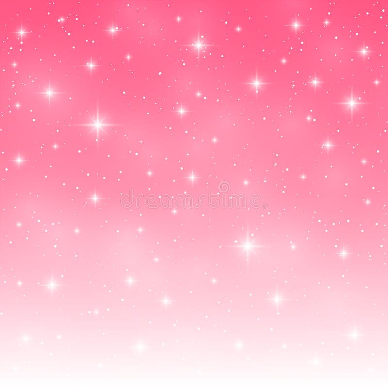 Fundo Cor-de-rosa Estrelado Ilustração do Vetor - Ilustração de brilho ...