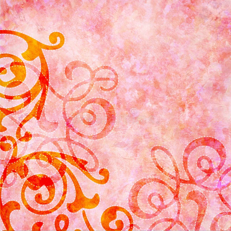 Fundo Cor-de-rosa Rosado Com Redemoinhos Coloridos Ilustração Stock ...