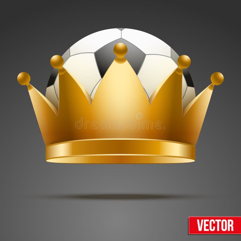 Bola De Futebol Com a Coroa Real Da Princesa Ilustração do Vetor ...