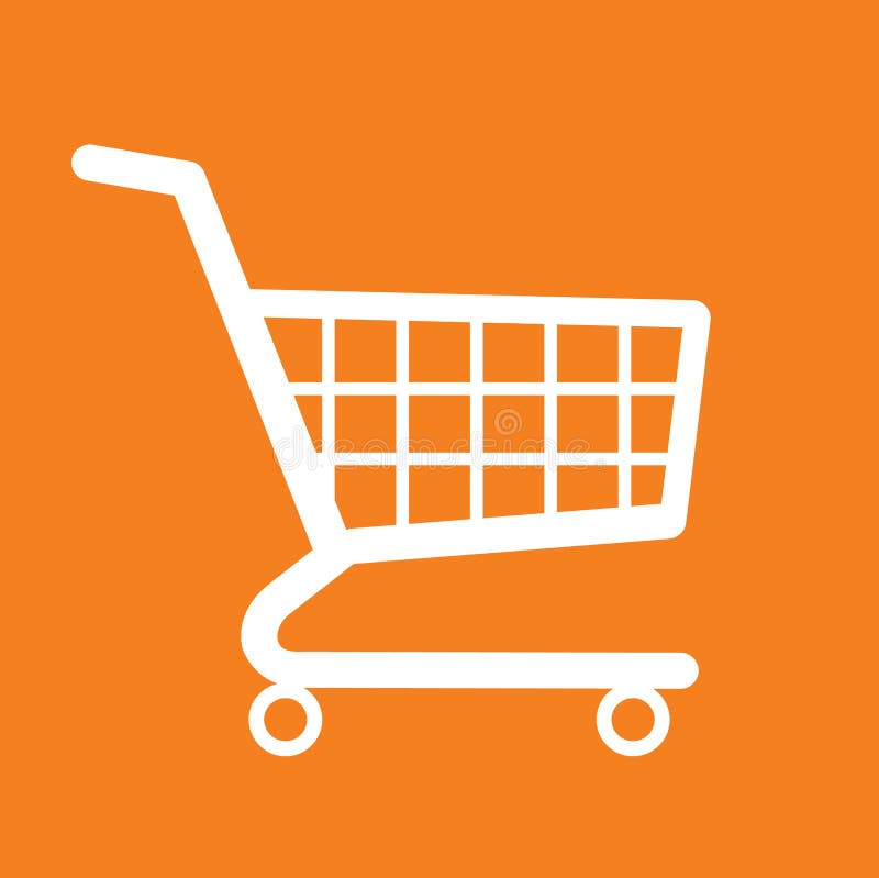Fundo Da Laranja Do Carrinho De Compras Ilustração do Vetor ...