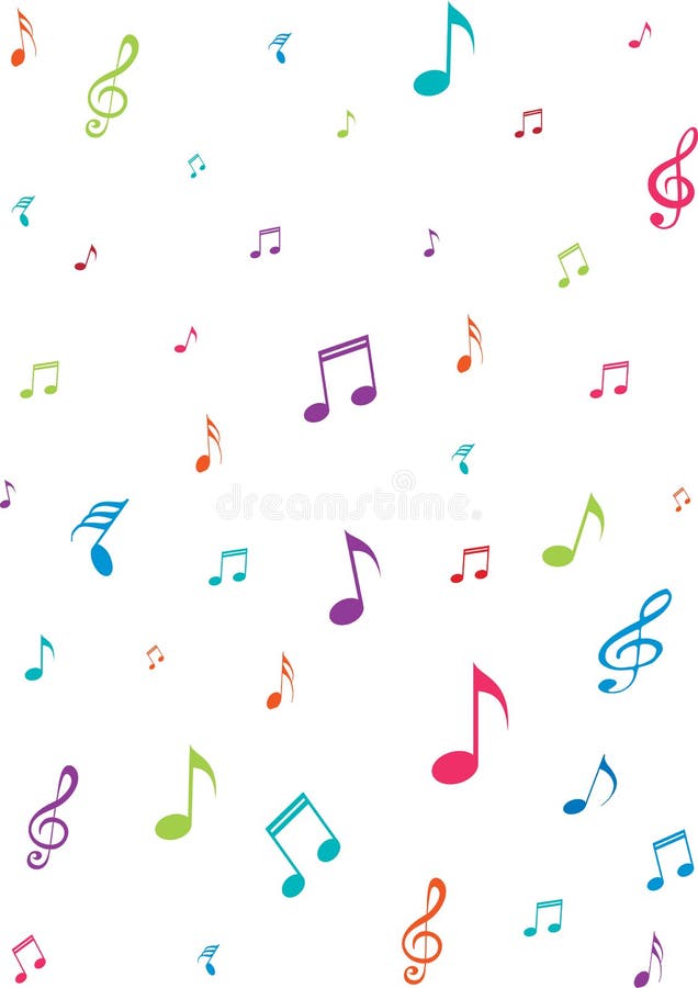 Fundo da nota musical ilustração do vetor. Ilustração de quarto - 10191237