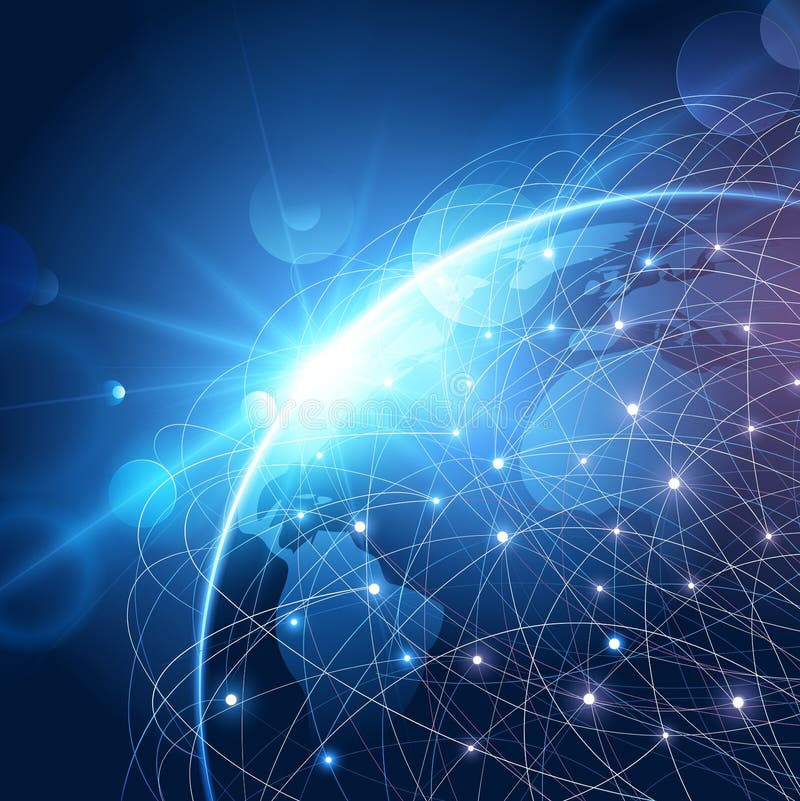 Fundo da rede global ilustração do vetor. Ilustração de global - 70896710